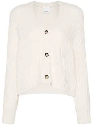 ALLUDE Ribbed-knit Cardigan