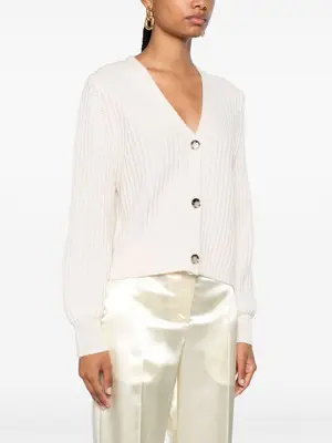 ALLUDE Ribbed-knit Cardigan