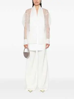 GENNY Wide-leg Trousers - Neutrals