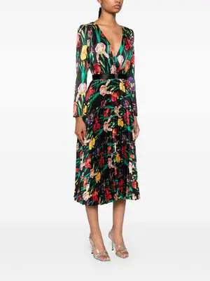 NISSA Floral-print Midi Dress