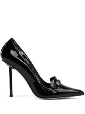 LE SILLA Morgana Patent-leather Pumps - Black