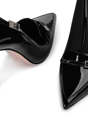 LE SILLA Morgana Patent-leather Pumps - Black
