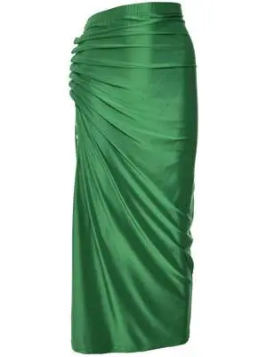 Rabanne Draped Detail Skirt - Green