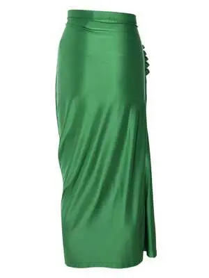 Rabanne Draped Detail Skirt - Green