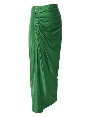 Rabanne Draped Detail Skirt - Green
