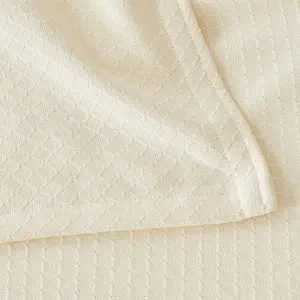 Bloomingdale'S Egyptian Cotton Diamond Blanket - Ivory