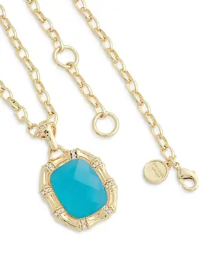 ANABEL ARAM Bamboo Stone Necklace - Blue/gold