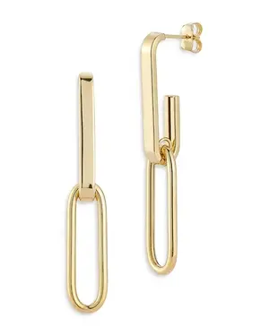 Bloomingdale'S 14k Yellow Elongated Link Drop Earrings - Gold