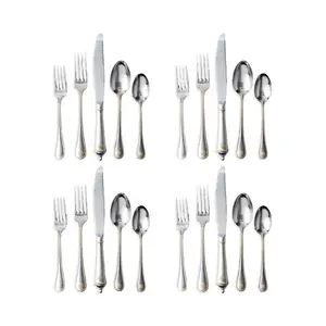 JULISKA Berry And Thread 20 Piece Flatware Set - Bright Satin/gold
