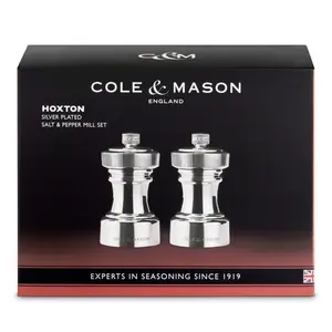COLE & MASON Hoxton 4 Plated Salt And Pepper Mill Set