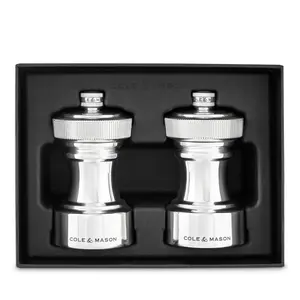 COLE & MASON Hoxton 4 Plated Salt And Pepper Mill Set
