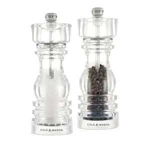 COLE & MASON London 7 Salt And Pepper Mill Set - Clear