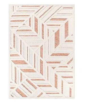 ORIAN Crochet Tread Area Rug, 5'3 X 7'6 - Orange