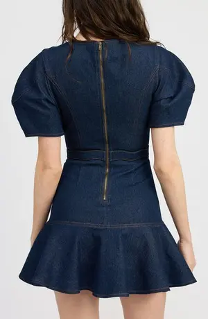 En Saison Dakota Denim Mini Dress In Indigo - 60% Off | Editorialist