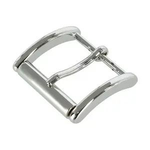 Trafalgar 35mm Solid Brass Roller Harness Belt Buckle - Silver