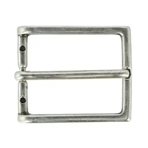 Trafalgar 35mm Classic Solid Brass Harness Belt Buckle - Silver
