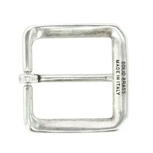 Trafalgar 35mm Square Harness Belt Buckle - Silver