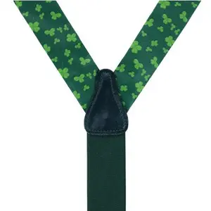 Trafalgar Shamrock Silk Button End Brace - Green