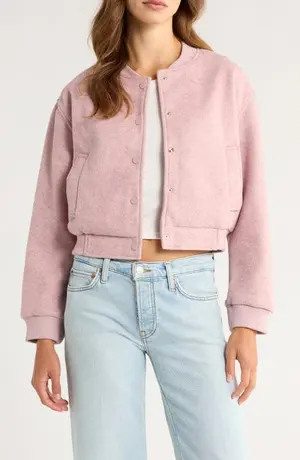 ALL IN FAVOR Bomber Jacket Mauve