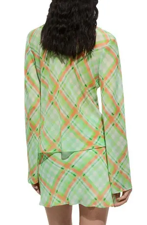 Mango Check Button-up Shirt