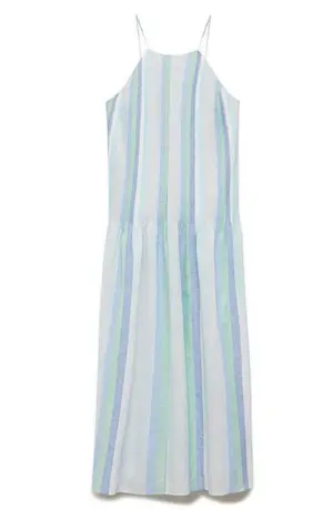 Mango Stripe Linen Blend Dress