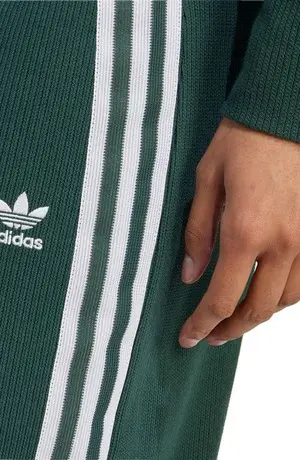 ADIDAS ORIGINALS Adicolor 3-stripes Knit Midi Skirt - Mineral Green