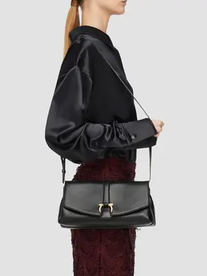 FERRAGAMO New Line Leather Shoulder Bag