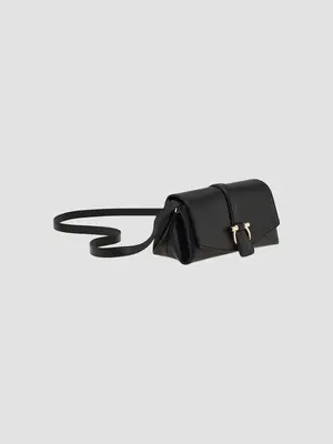 FERRAGAMO New Line Leather Shoulder Bag - Nero