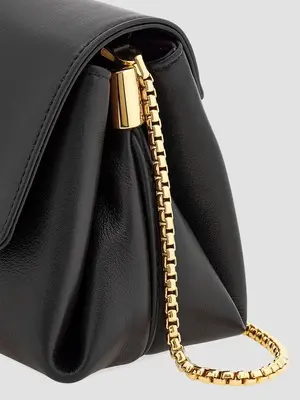 FERRAGAMO New Line Leather Shoulder Bag - Nero