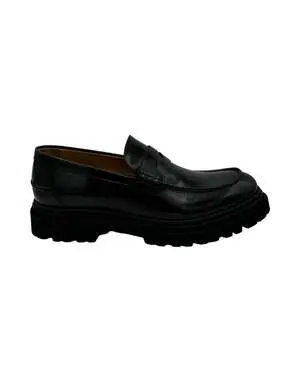ZANONI Sabot Loafer With Lug Sole - Black