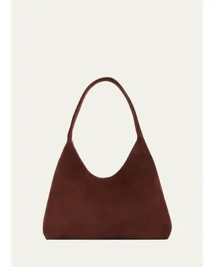 MANSUR GAVRIEL Candy Zip Suede Hobo Bag - Brown