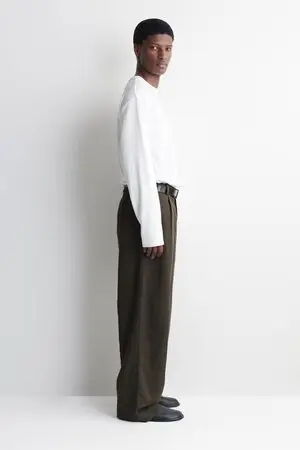 Cos Leather Slip-on Shoes With Rounded Toes