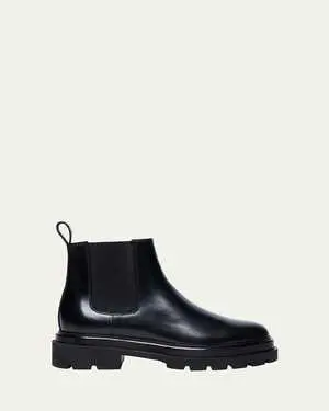 Santoni Forestlow Leather Chelsea Booties