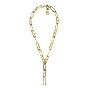Fossil Heritage Dlink Glitz Tone Stainless Steel Yneck Necklace - Gold