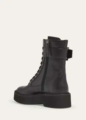 ROGER VIVIER Viv Rangers Leather Combat Boots