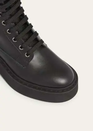 ROGER VIVIER Viv Rangers Leather Combat Boots