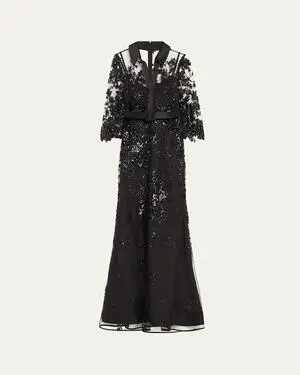black lace ladder detail frill hem bodycon dress Embellished Long-Sleeve Draped Mini Dress in Black - 14 main image 0