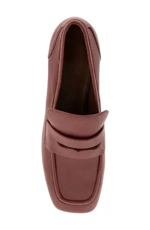 Aerosoles Cavour Platform Loafer Pumps - Clay Leather