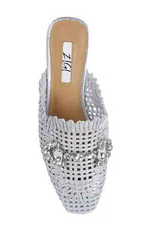 ZIGI Isabelle Crystal Bit Mule - Silver