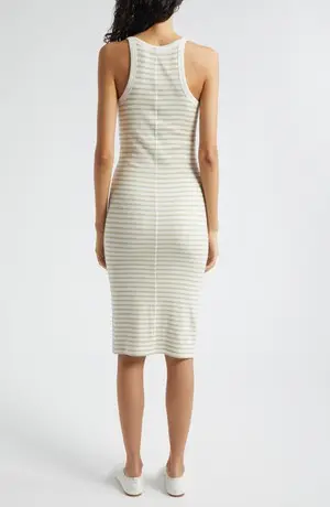 ATM Anthony Thomas Melillo Stripe Rib Tank Dress