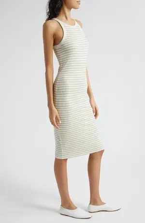 ATM Anthony Thomas Melillo Stripe Rib Tank Dress