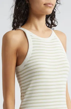 ATM Anthony Thomas Melillo Stripe Rib Tank Dress