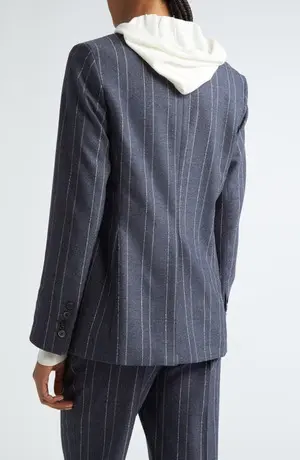 Eleventy Pinstripe One-button Blazer