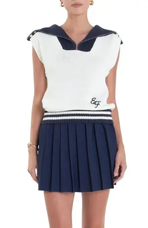 English Factory Sports Club Half Zip Sweater