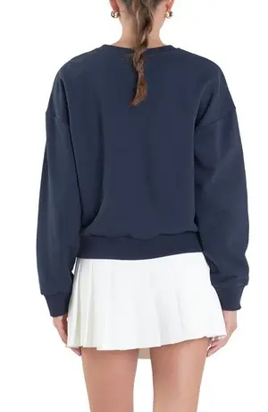 English Factory Sports Club Embroidered Sweatshirt