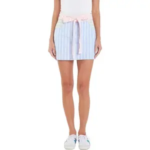 English Factory Colorblock Striped Cotton-blend Skort
