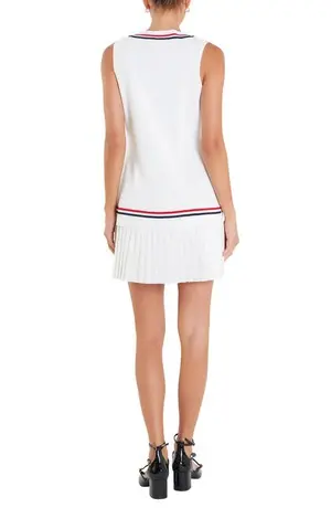 English Factory Sports Club Mixed Media Mini Dress