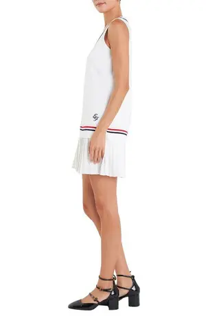 English Factory Sports Club Mixed Media Mini Dress