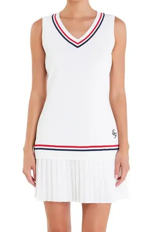 English Factory Sports Club Mixed Media Mini Dress
