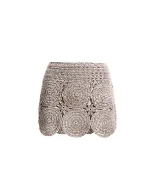 SIMONMILLER Crochet Beep Beep Mini Skirt - Satellite Silver